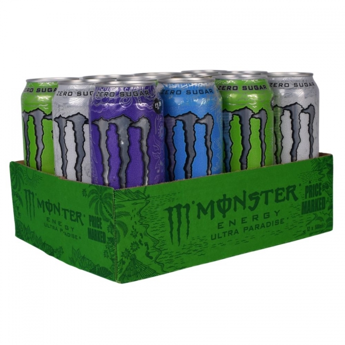 12 x Monster Energy Mixflak, 500 ml | Energidrik - Drikkevarer